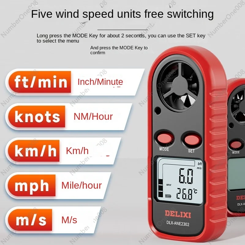 New-Anemograph-Portable-Digital-Anemometer-Electronic-Wind-Speed ...