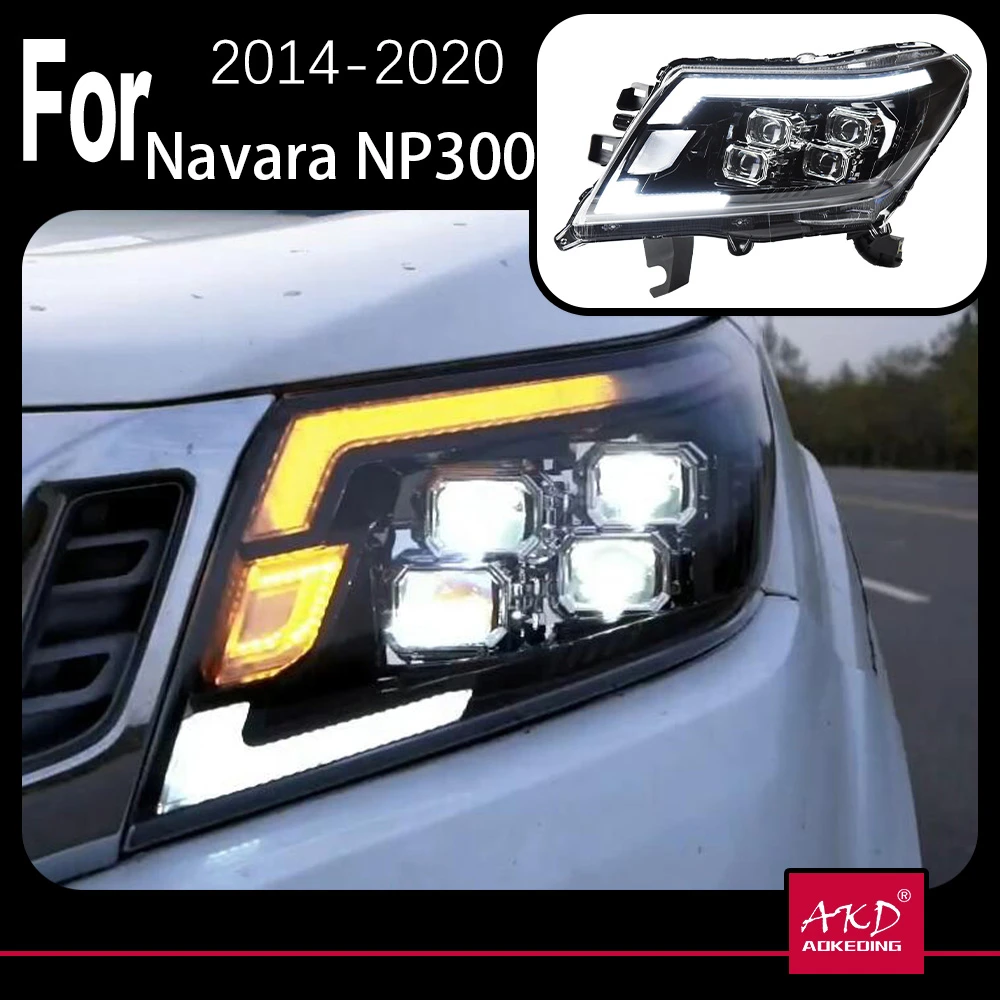 Akd Car Model Head Lamp For Navara Headlights 2014-2021 Np300 Frontier ...
