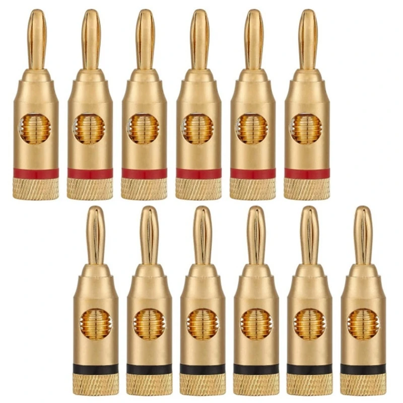 Gold-Plated-Banana-Plug-or-Connector-Open-Screw-Type-6-Pairs-12-Plugs ...