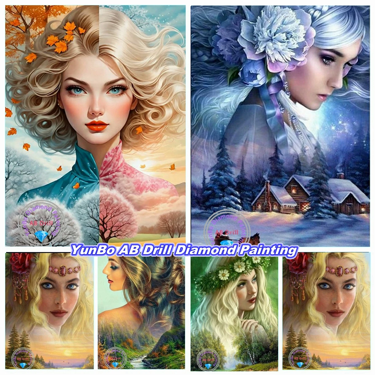 Goddess-Of-Four-Seasons-5D-DIY-AB-Drill-Diamond-Painting-Mosaic-Fantasy ...