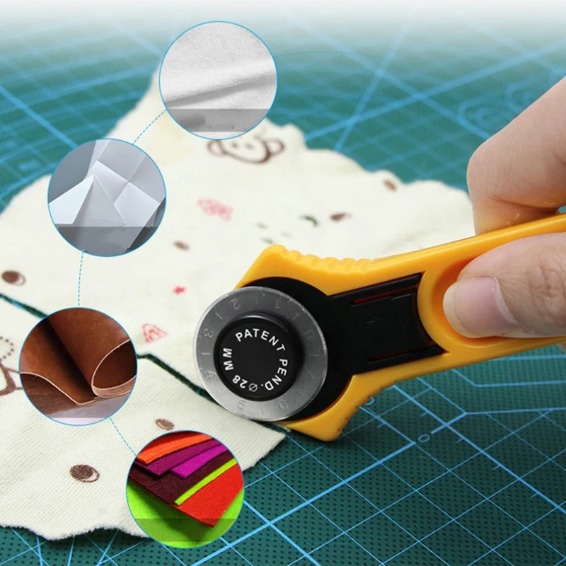 45mm 28mm Rotary Cutter for leather Set Blades for fabric Circular ...