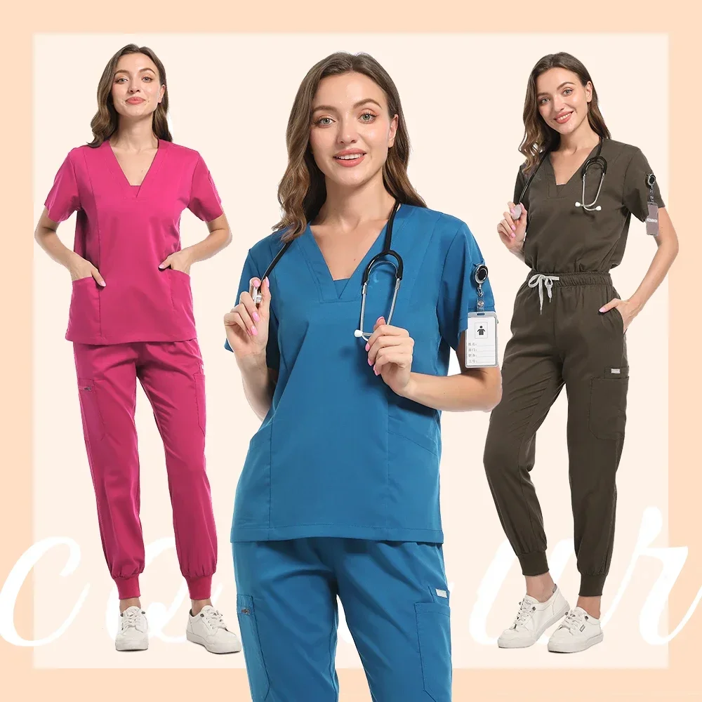 New-hospital-medical-scrub-suit-nurse-uniform-female-doctor-set-beauty ...
