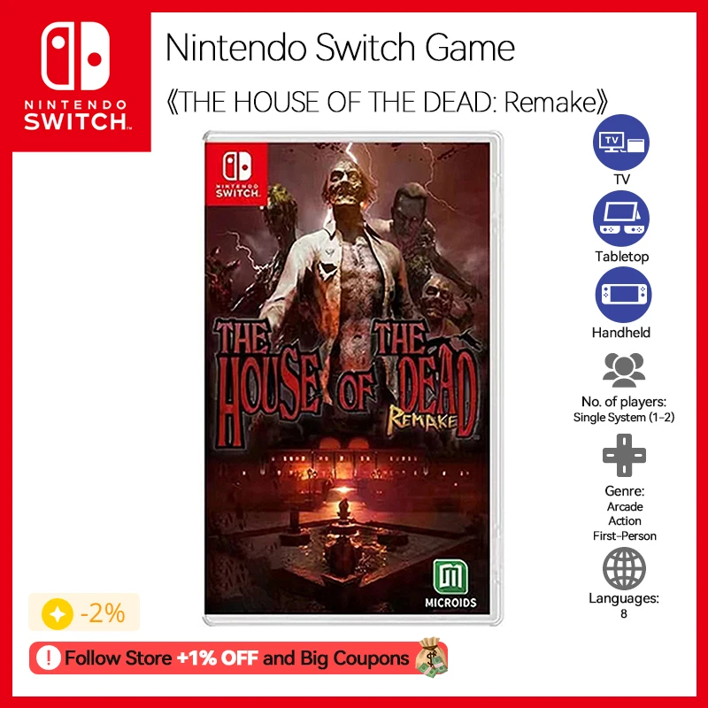 Nintendo Switch THE HOUSE OF THE DEAD: Remake Game Genre Arcade Action ...