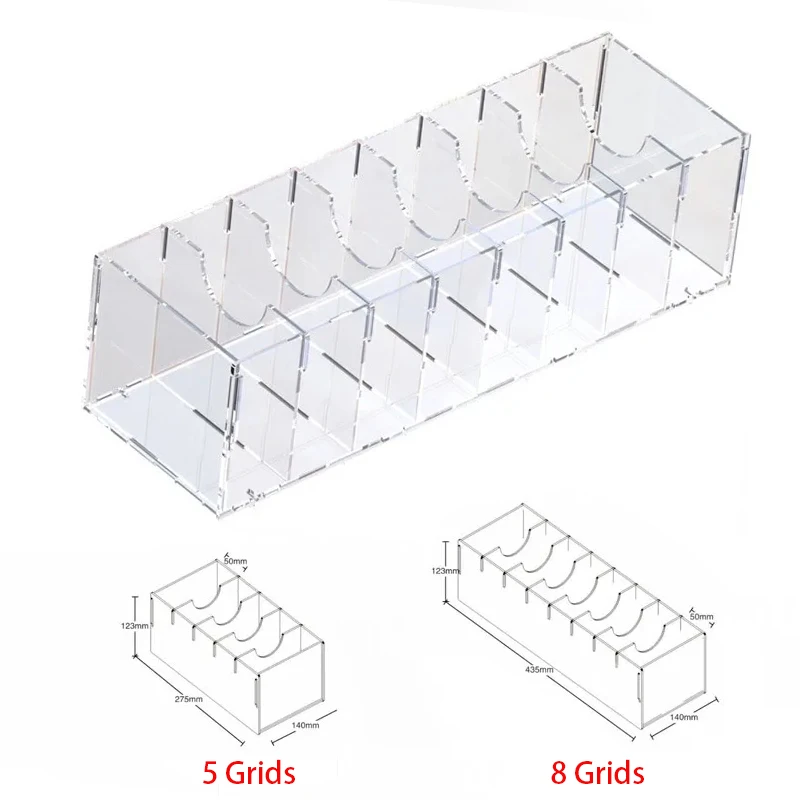 5-8-Grids-Transparent-Acrylic-Storage-Box-Assemble-Acrylic-Belt-Display ...