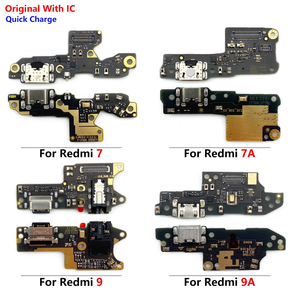 Usb Charging Port Socket Board | Connector Parts Microphone | Redmi 7a ...