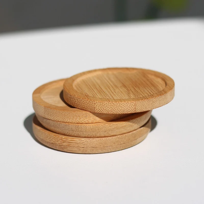 Tea-Coffee-Cup-Pad-Placemats-Decor-Walnut-Bamboo-Coasters-Durable-Heat ...