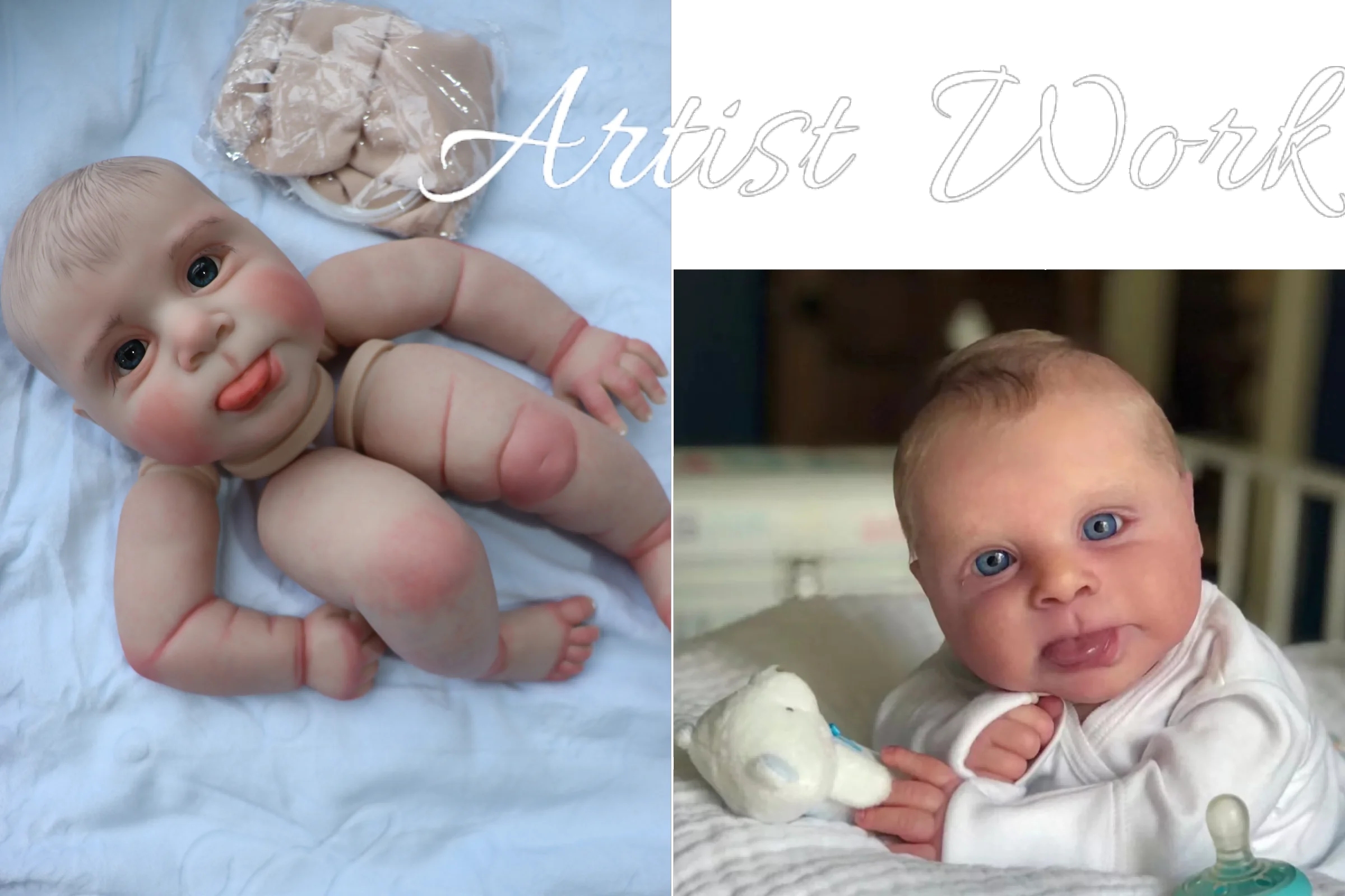 FBBD 21inch Painted Kit Bebe Reborn Sebby Witrh Painted Hair ...