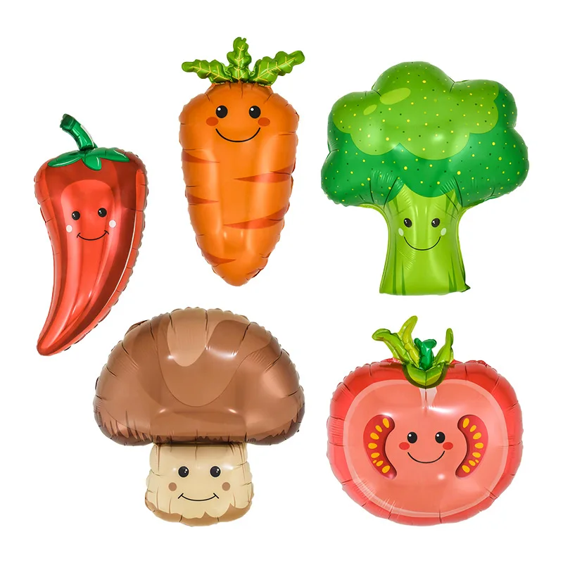 1/5pcs Tomato Chili Pepper Mushroom Aluminum Film Balloons Wholesale ...