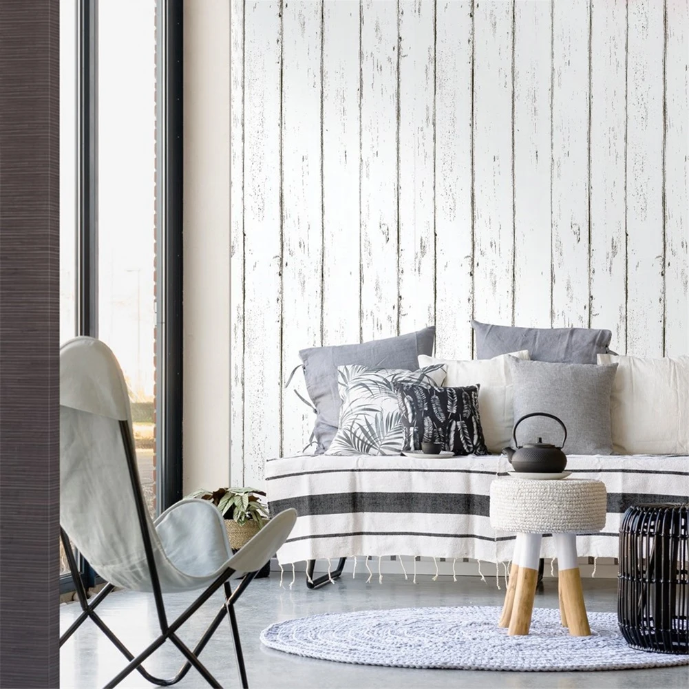 Distressed Wallpaper Room