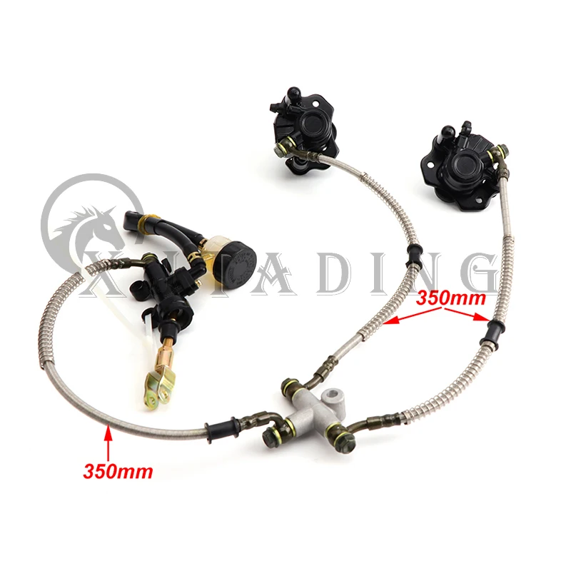 Foot Brake Rear Hydraulic Double Disc Brake Caliper System Kit For Diy ...