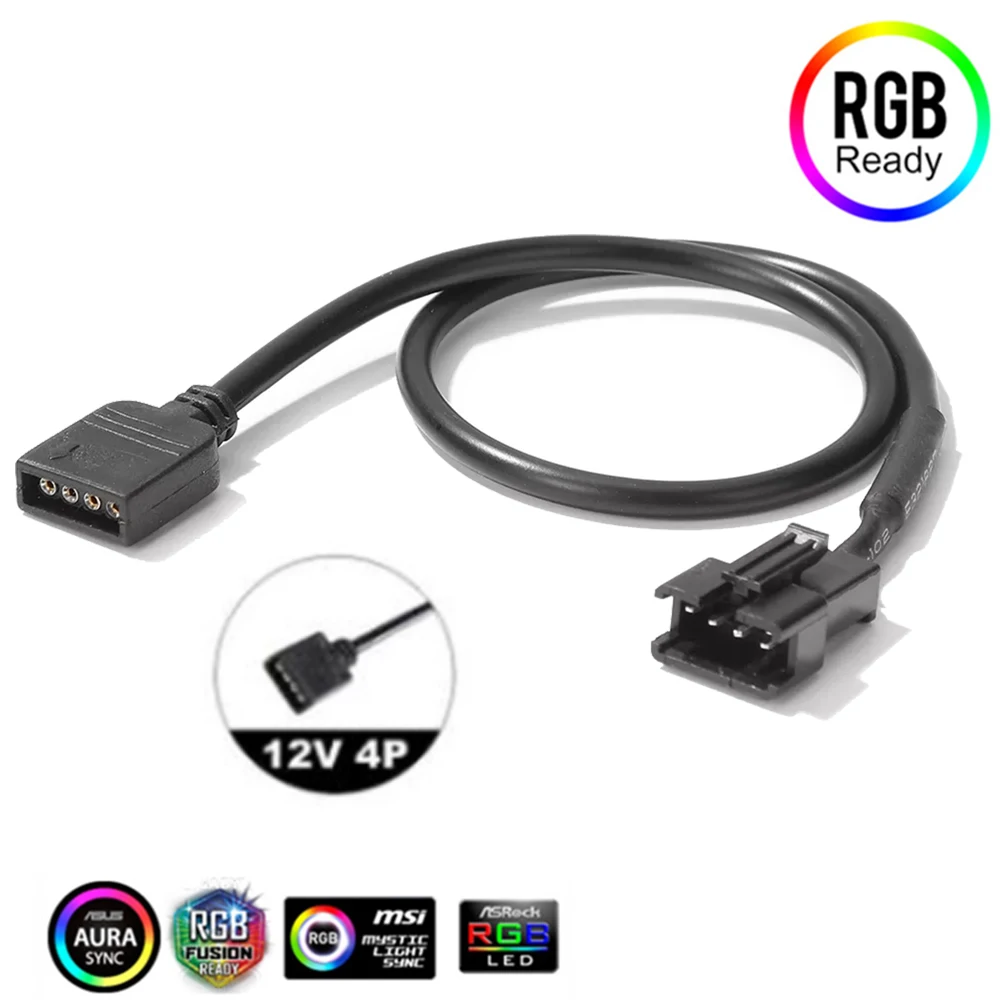 Female To Female RGB Cable HUALAND 2PCS ARGB Splitter Cable 5V 3 Pin ...