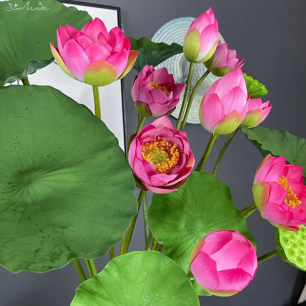 SunMade-High-Quality-Lotus-Silk-Artificial-Flower-Lotus-Seedpods-Home ...