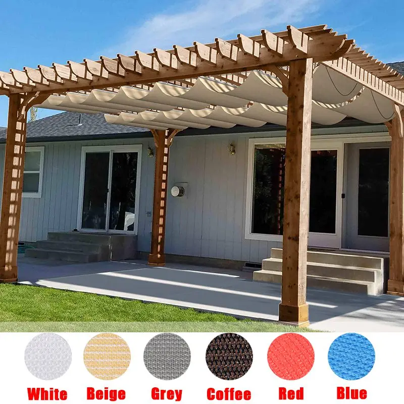 Garden-Pergola-Telescopic-Wave-Sun-Shade-Sail-Outdoor-Swimming-Pool ...
