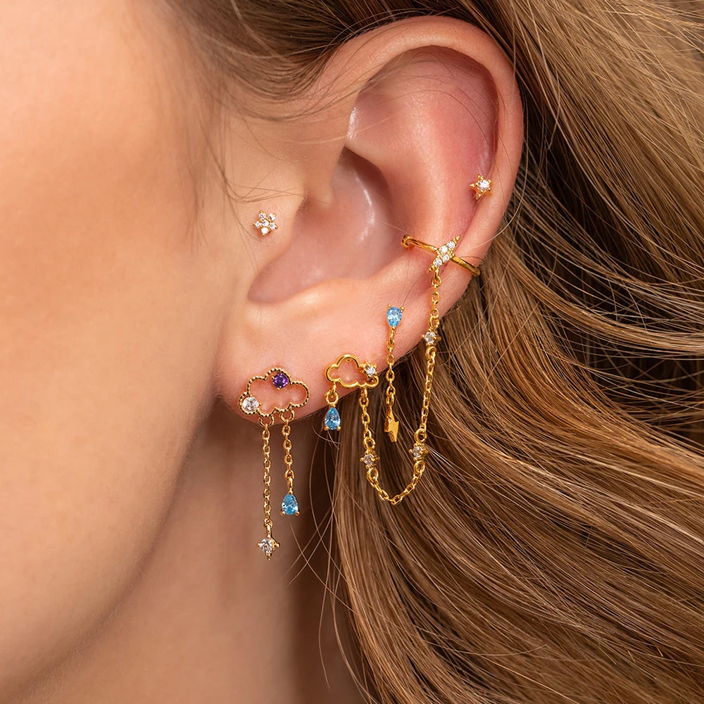 1PC-Stainless-Steel-Cubic-Zirconia-Chain-Pendant-Earrings-For-Women ...