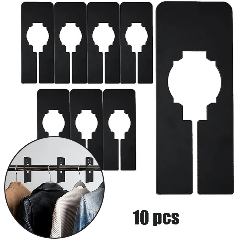 10Pcs/Set Clothing Size Closet Rack Dividers Hangers Wardrobe Shop ...