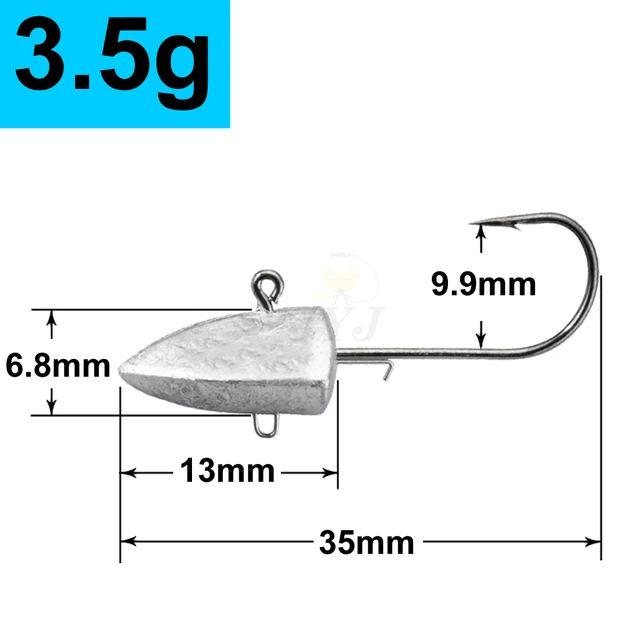 Triangle Head NED Hooks 3.5g 5g 7g 10g 14g 21g 28g auxiliary hook soft ...
