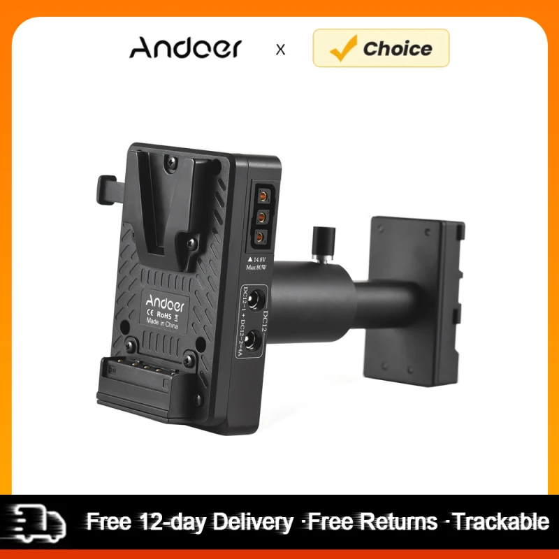 Andoer-V-Lock-V-Mount-Battery-Plate-to-BP-U-Dummy-Battery-Adapter-with ...