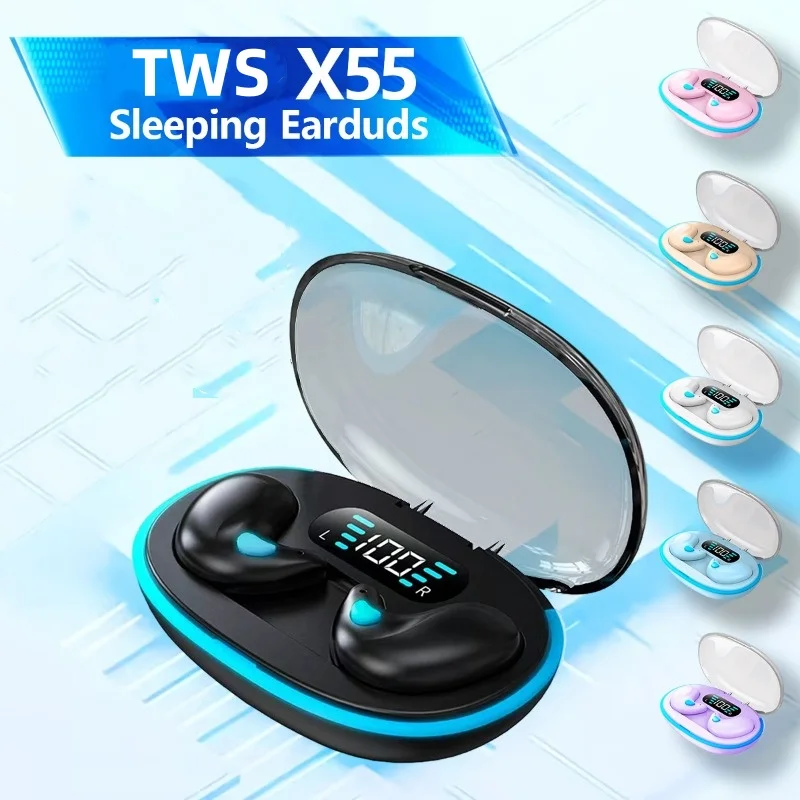 NEW Original X55 Wireless Sleep Earphone Noise Reduction Invisible ...
