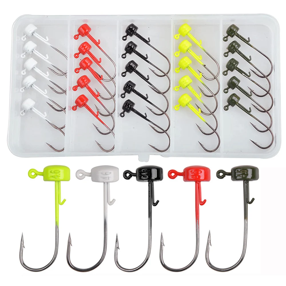 25Pcs-Ned-Rig-Jig-Heads-Kit-Mushroom-Jig-2-8g-3-5g-4-6g-Weedless ...