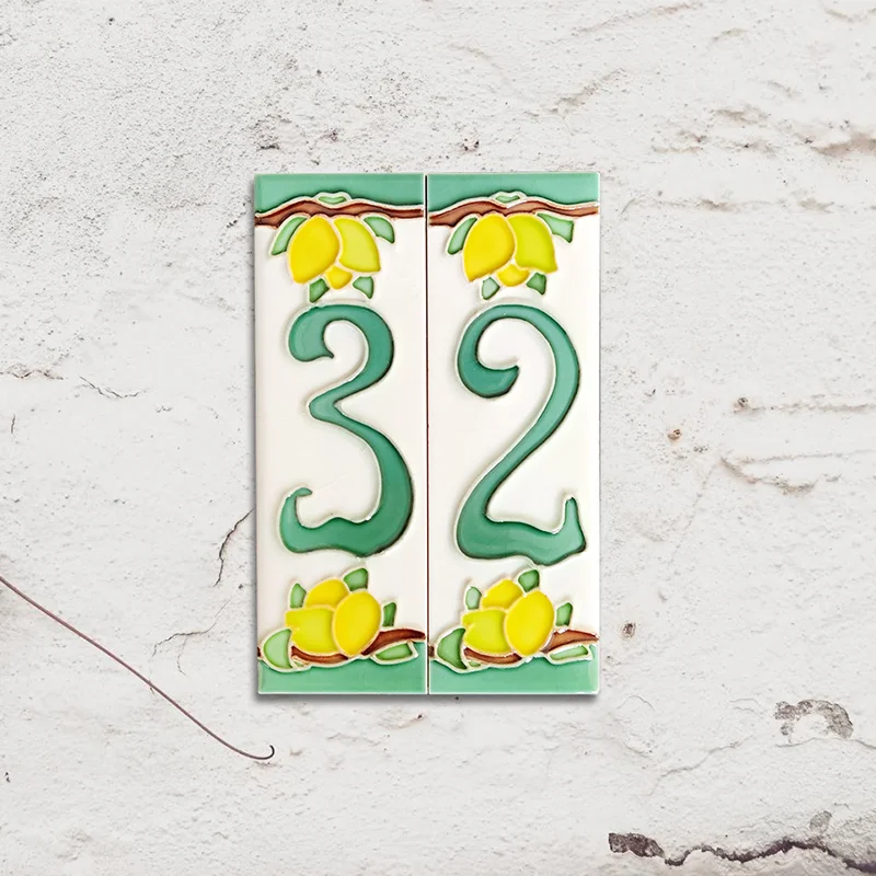 Italian House Number Tiles