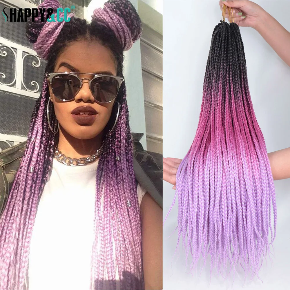 Pink Ombre Box Braids