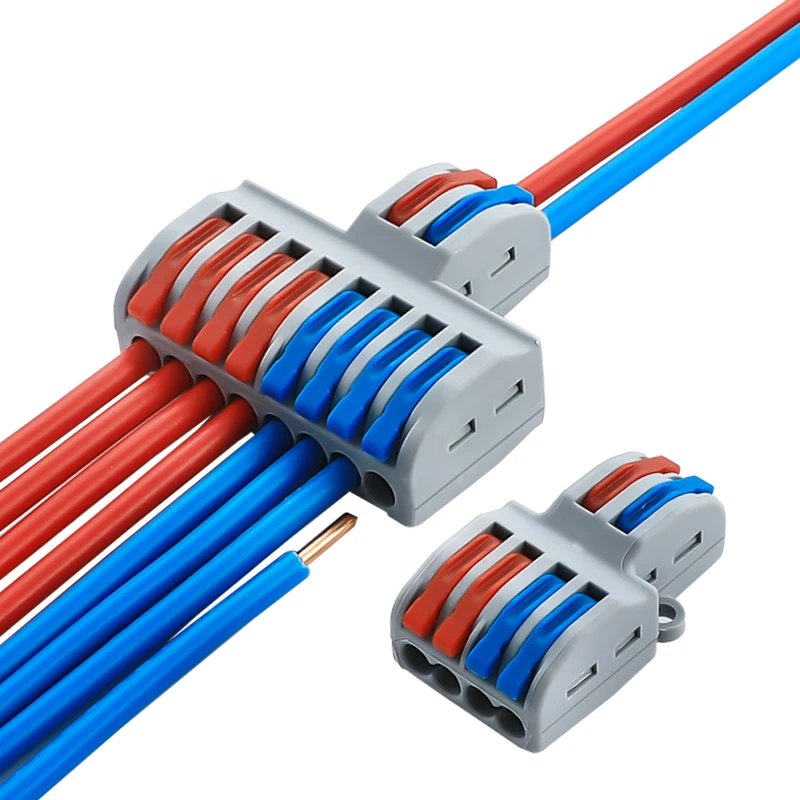 5/10PCS Electrical Lever Wire Connectors 2 Port 3 Port 5 Port Electric ...