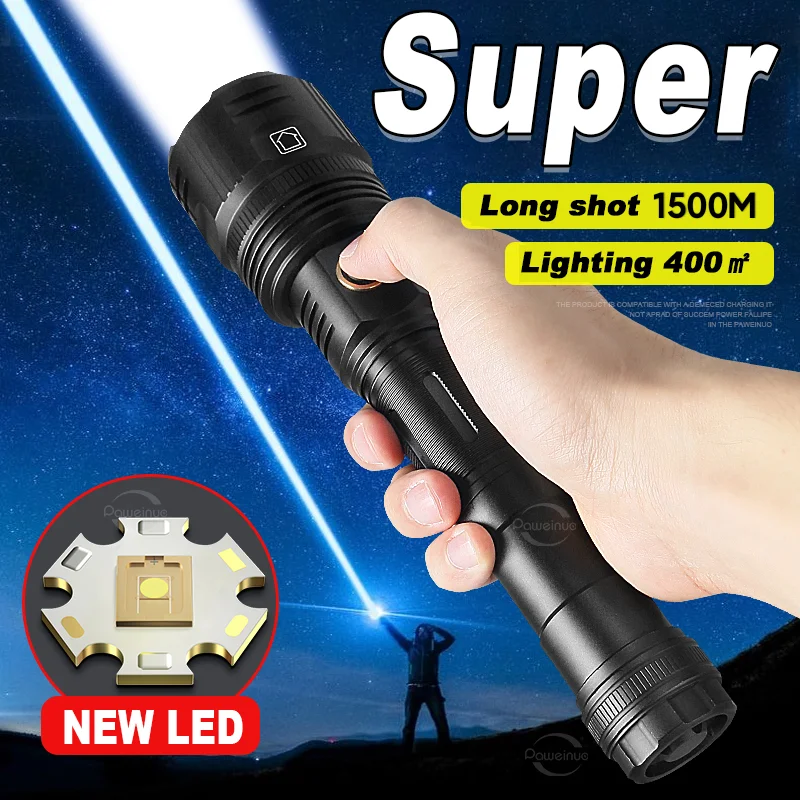 60W-High-Power-Led-Flashlight-With-Usb-Charging-Zoom-1500M-Torch ...
