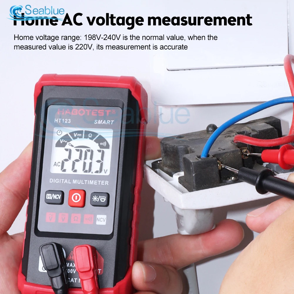 HT123-Smart-Digital-Multimeter-AC-DC-Voltage-Resistance-Continuity ...