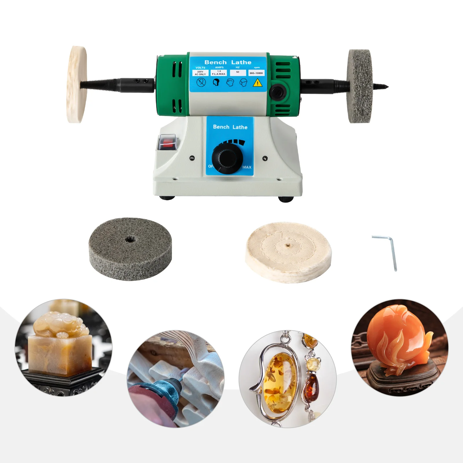 Polishing Machine Desktop Lathe Grinding Machine Jewelry Metal Jade ...