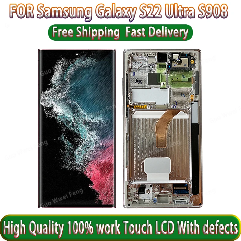 AMOLED-S22ultra-LCD-For-Samsung-Galaxy-S22-Ultra-5G-Display-LCD-Screen ...