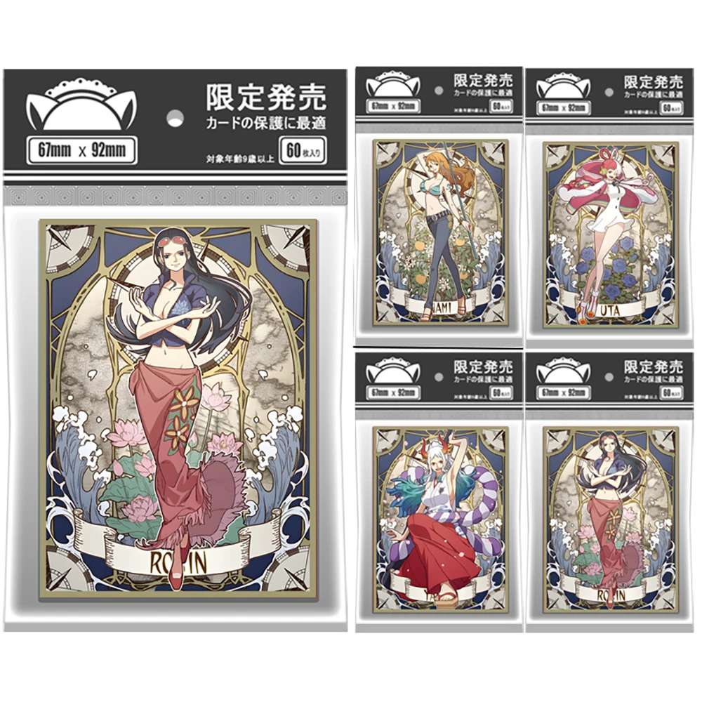 60PCS-67x92mm-Holographic-Art-Anime-Card-Sleeves-Board-Game-Trading ...