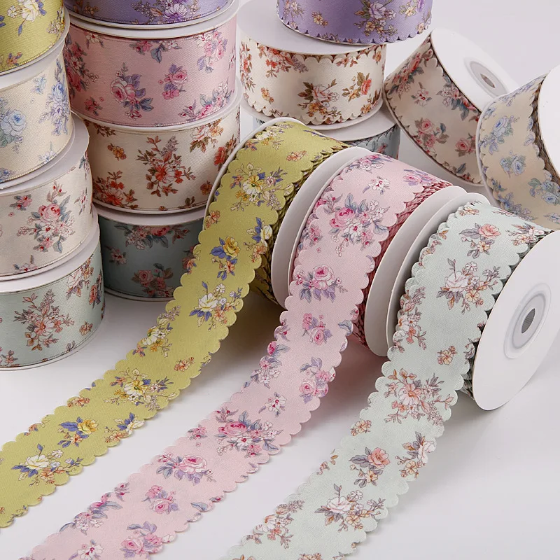 10-Yards-35MM-40MM-Wavy-Edge-Polyester-Cotton-Double-Sided-Printing ...