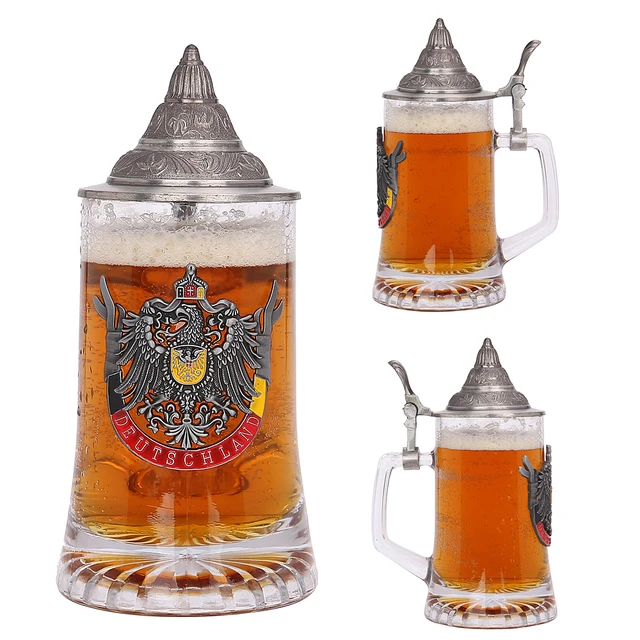 German Beer Stein Glass