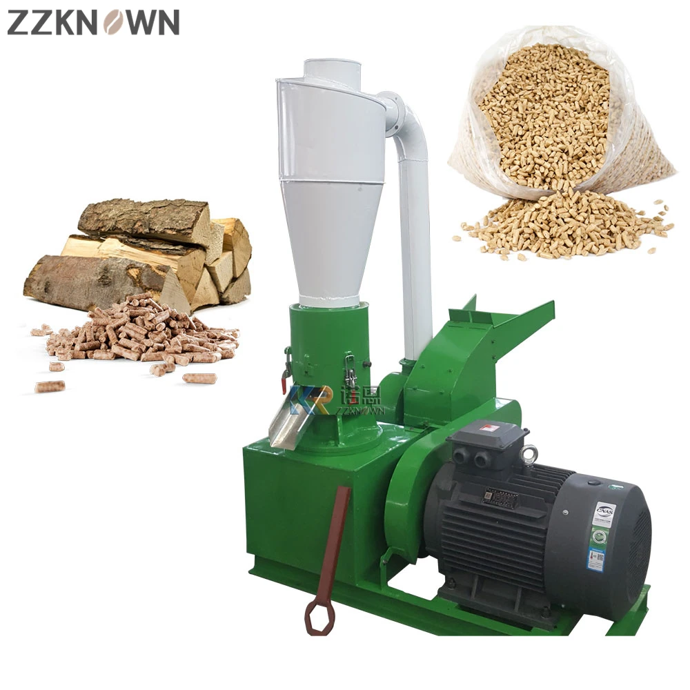 Electric-Wood-Chip-Biomass-Straw-Mill-Machine-Sawdust-Wood-Pellet-Press ...