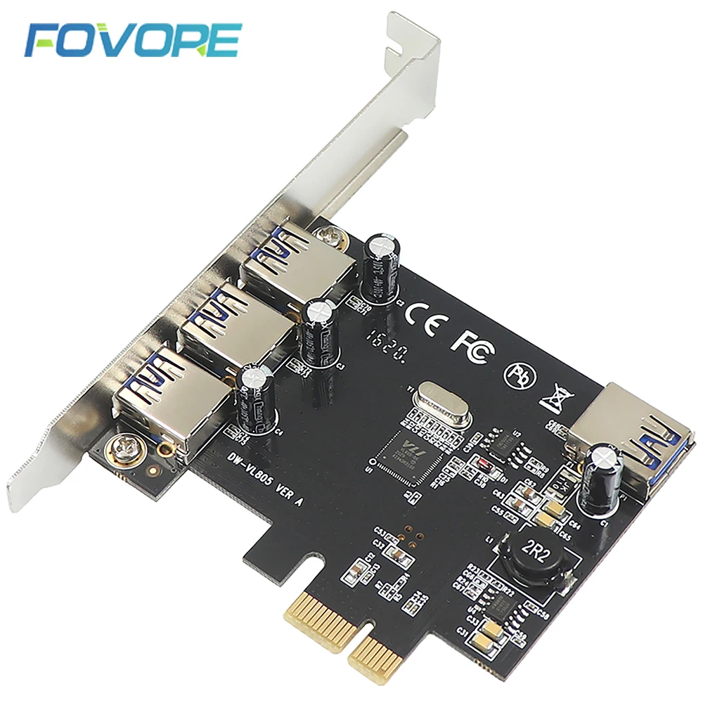 FOVORE Карта расширения USB 3.0 4 порта | AliExpress
