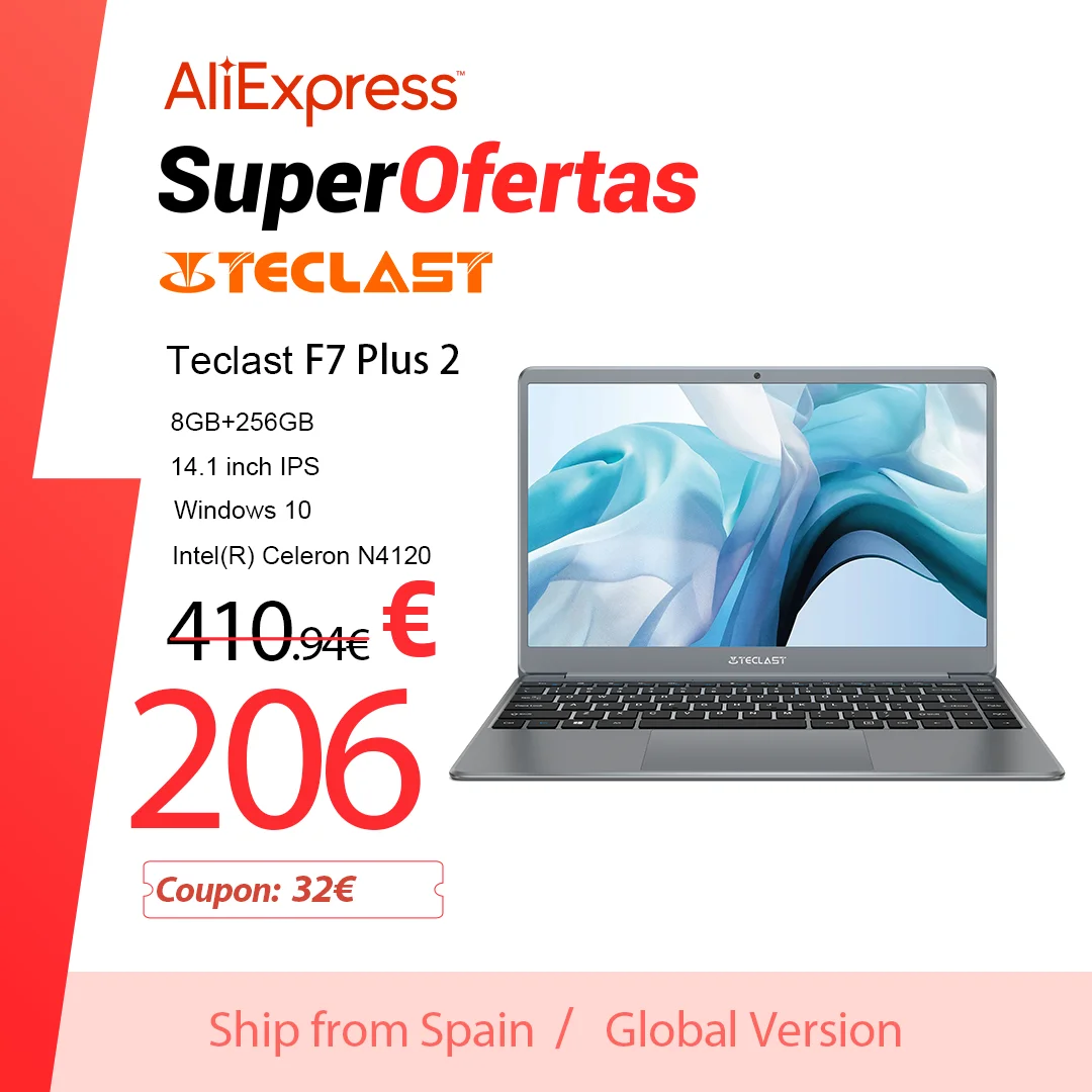 Teclast F7 Plus 3 Laptop 14.1" 1920 X 1080 8gb Ram 256gb Ssd Intel ...