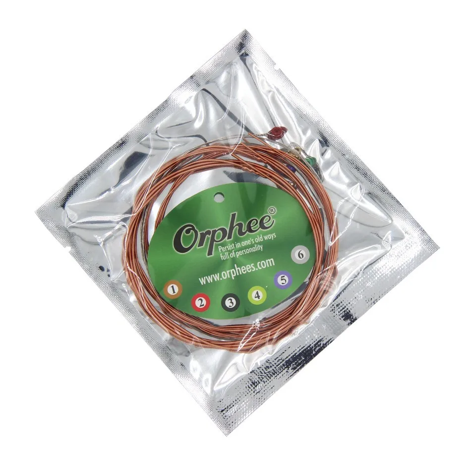 Orphee 620 C P S 010 COLOR Red Cooper plateado cuerdas de guitarra ...