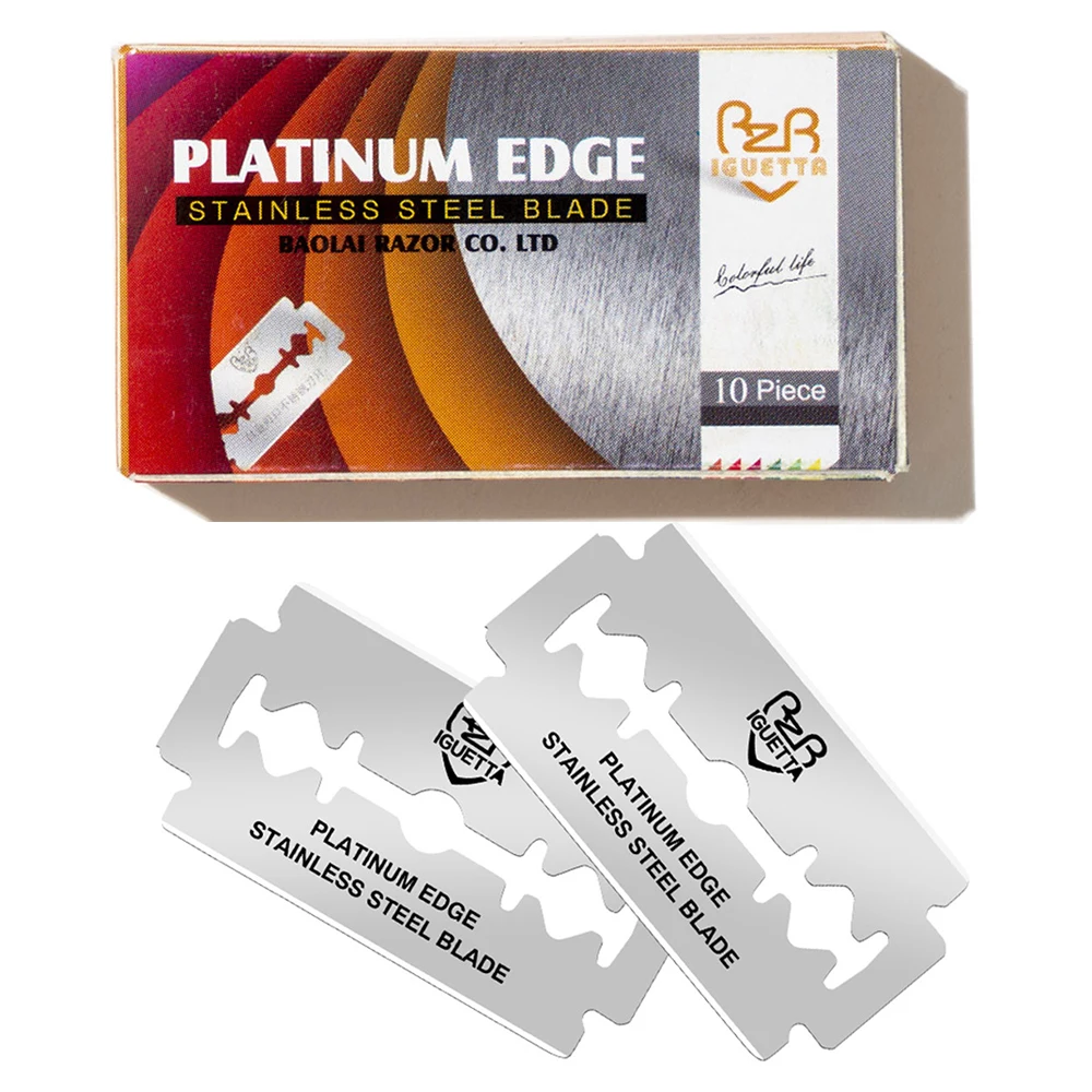 50-10Pcs-Stainless-Steel-Razor-Blade-for-Men-Two-Side-Face-Hair-Removal ...