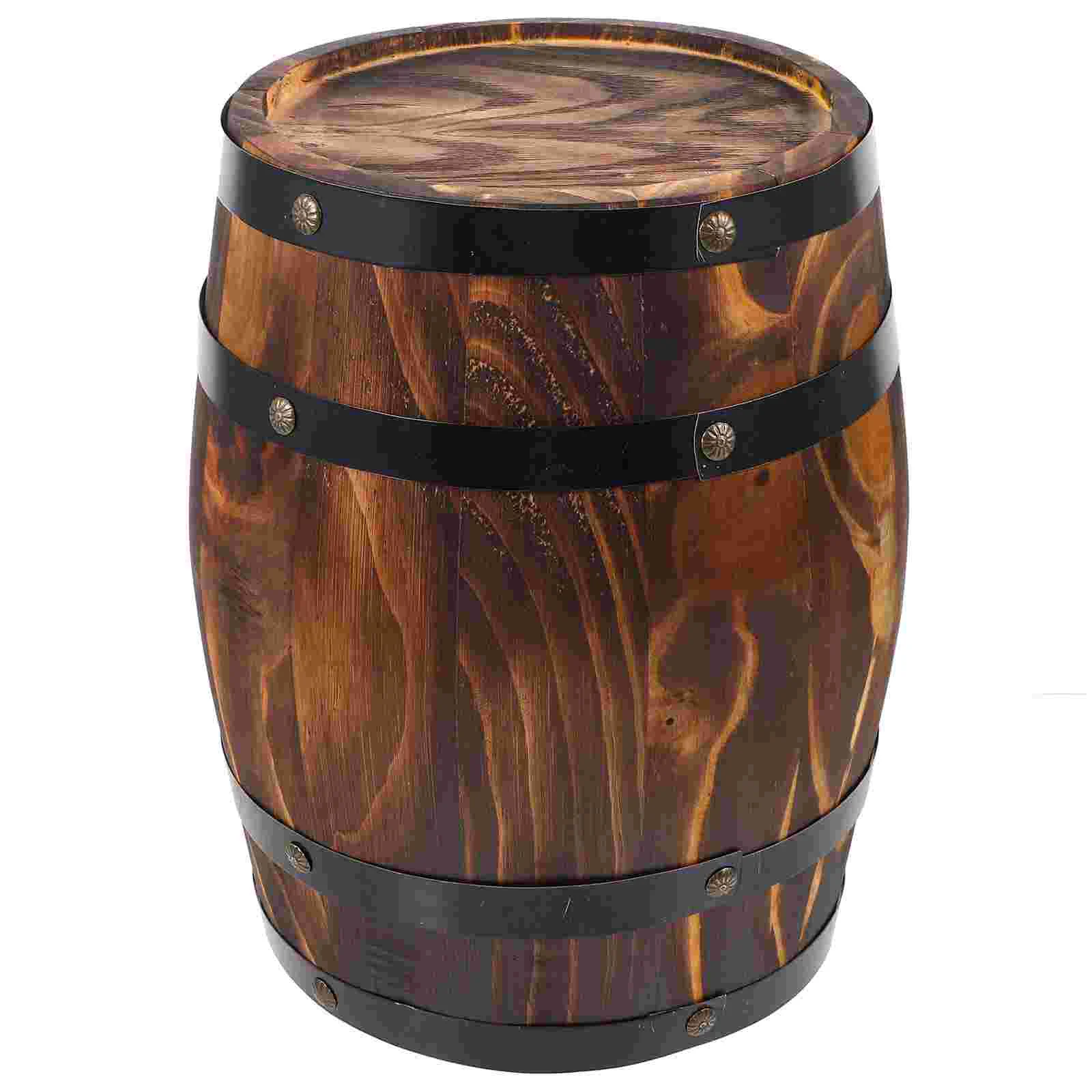 Wood-Wine-Barrel-Whiskey-Barrel-Bucket-Vintage-Flower-Planter-Container ...
