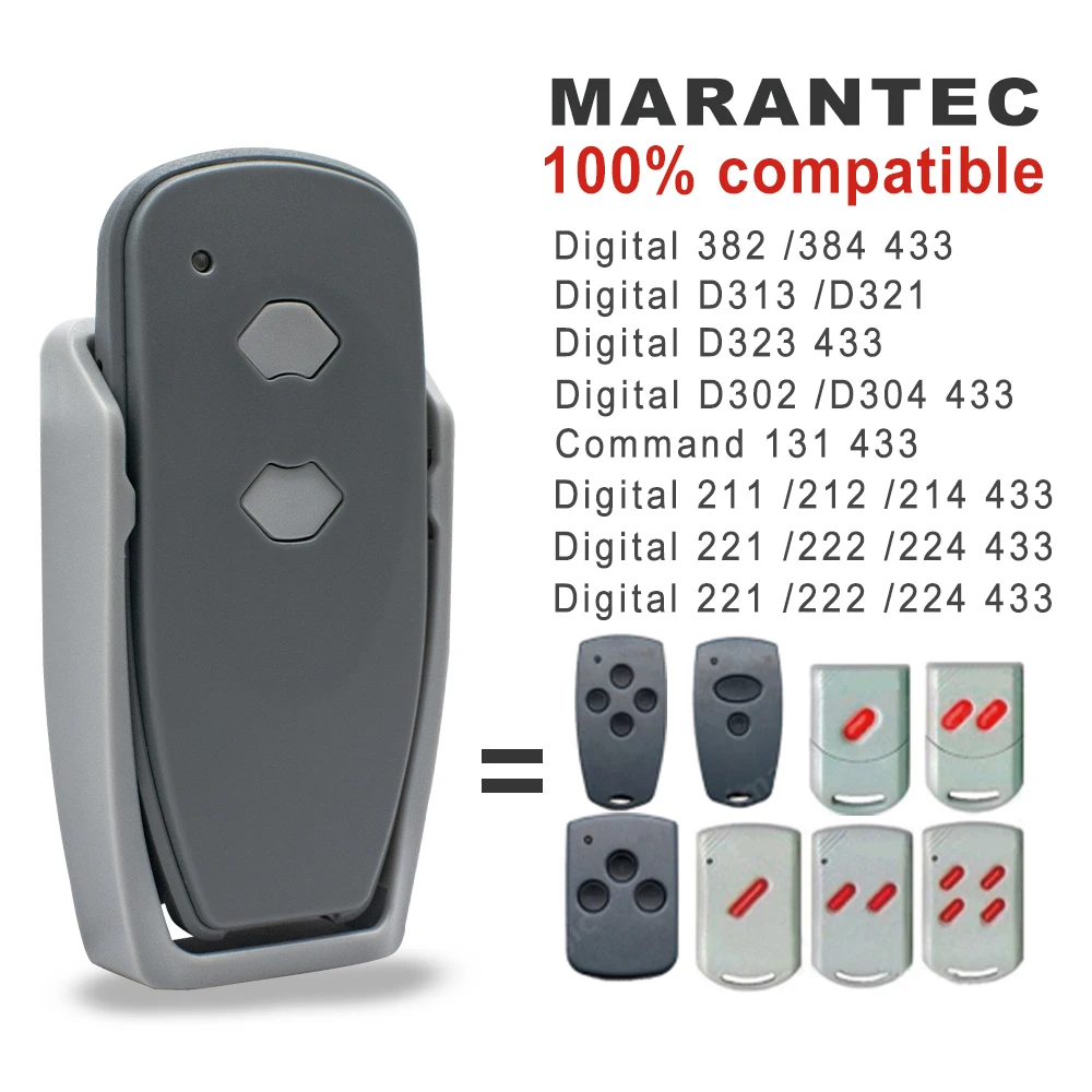 433MHz MARANTEC Digital 382 384 D302 D304 D313 D323 211 212 221 231 222 ...