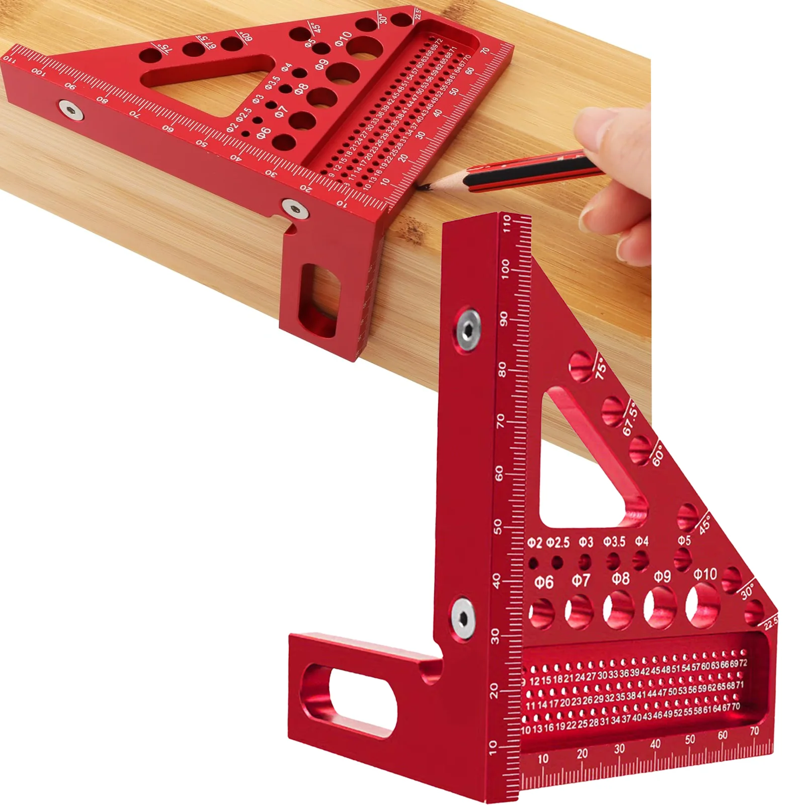 3D Multi-Angle Measuring Ruler - Small Carpenter Square Woodworking ...