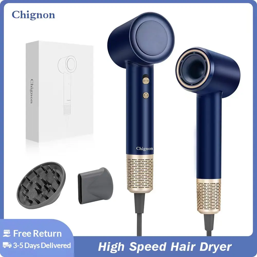 CHIGNON-Hair-Dryer-1600W-High-Speed-Smart-Leafless-Household-Ionic-Blow ...