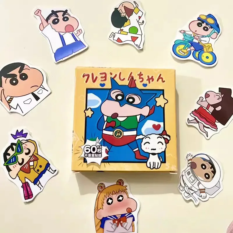 60Pcs-set-New-Cartoon-Anime-Crayon-Shin-chan-Kawaii-Figure-Waterproof ...