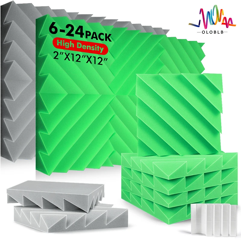 Noise-Canceling-Foam-6-12-24-Pcs-Studio-Soundproofing-Foam-Panels-Sound ...