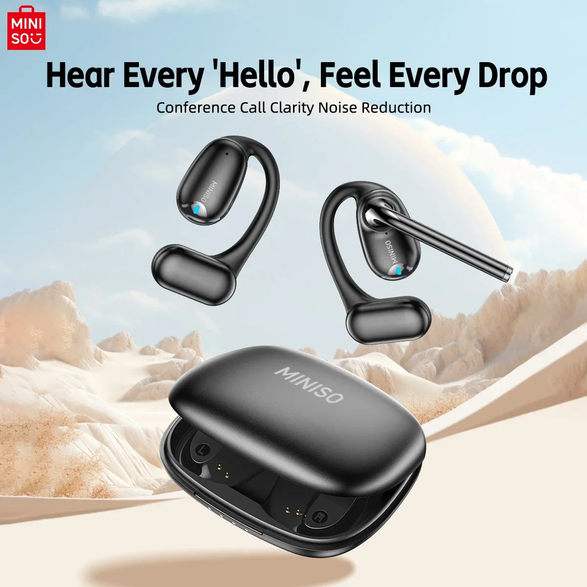 MINISO M66 Business Bluetooth Earphones Call Noise Reduction Sports ...