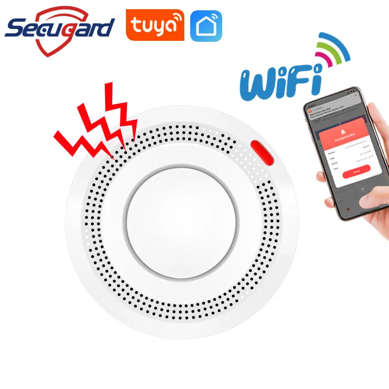 Smart Home Smoke Sensor System | Smoke Detector Wifi Smart Home - Tuya ...