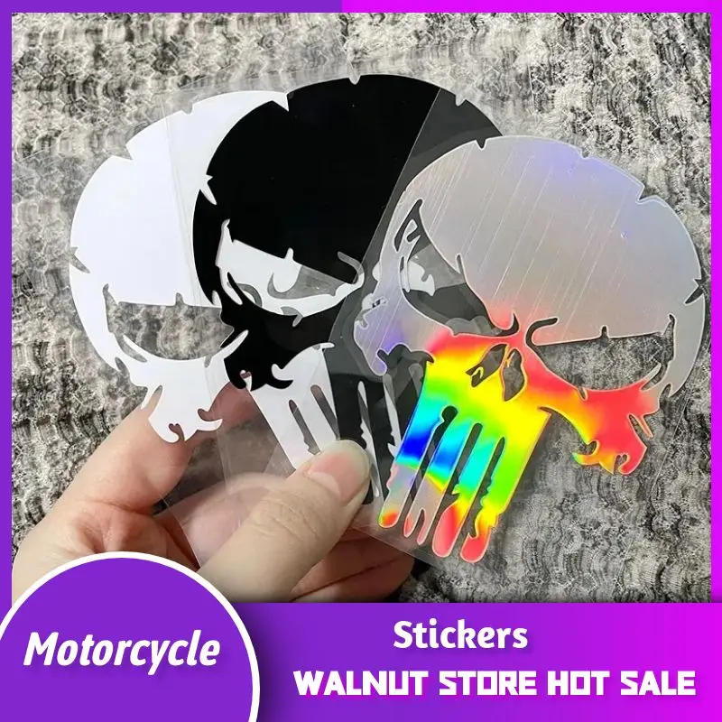 Motorcycle Stickers Skull Waterproof Motocross Vinyl Decals Motorbike ...