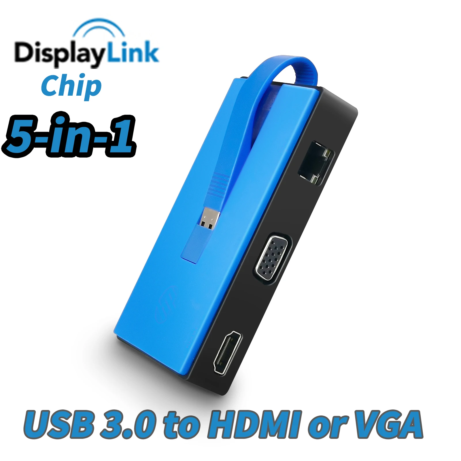 Displaylink-chip USB 3.0 Video adapter USB 3.0 to HDMI or VGA Gigabite ...