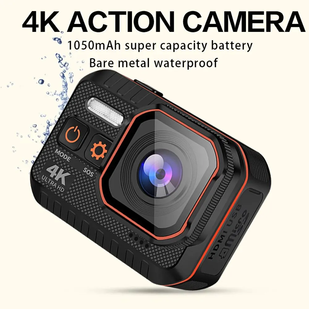 Action-Camera-4K-60FPS-With-Remote-Control-Screen-Waterproof-Sport ...