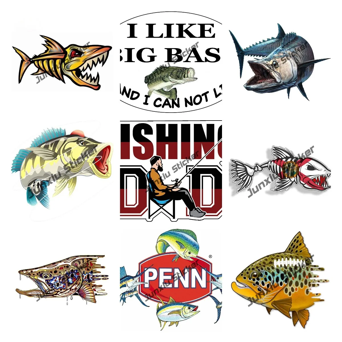 Fishing Dad Decal Fisherman Canoe Car Decal Funny Fishing Car Sticker ...